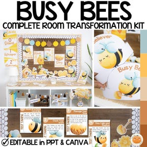 Busy Bee Room Transformation, Bulletin Board, Back to School Classroom ...