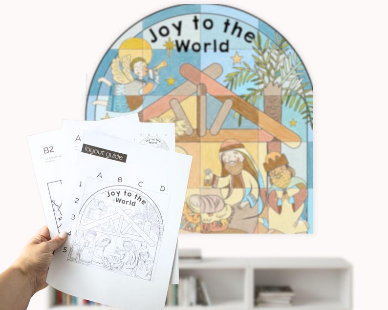 Printable Nativity Collaborative Poster – Christmas Classroom Coloring ...