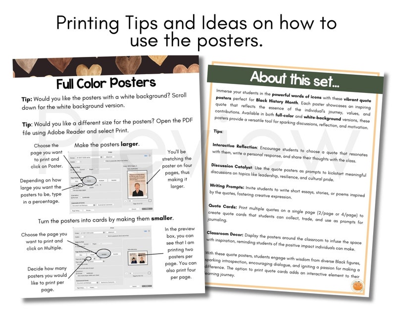 Black History Month Quote Posters for Bulletin Board, Motivational ...