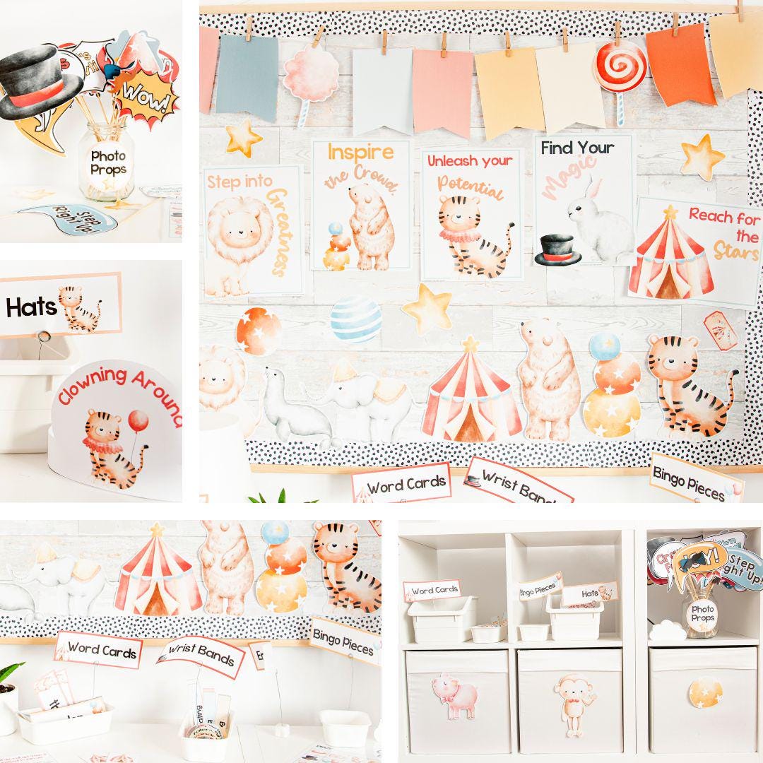 Circus Editable Classroom Decor Bundle, Bulletin Boards, Back to School ...