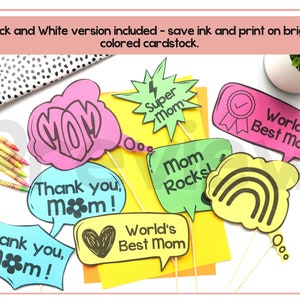 Groovy Retro Mother's Day Photo Props and Photo Booth Decor Instant ...