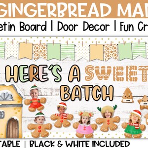 Gingerbread Man Bulletin Board & Classroom Decor Kit - Etsy