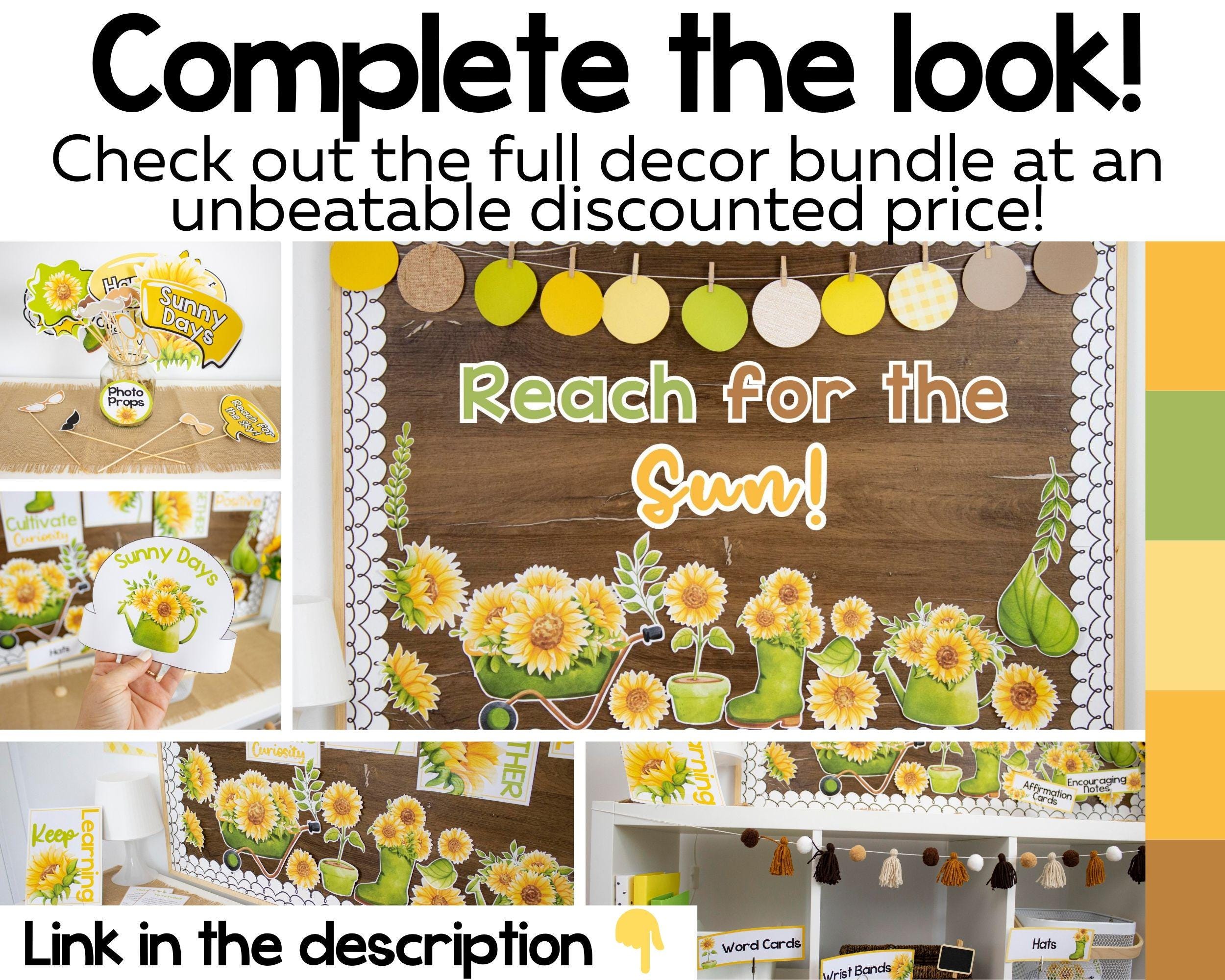 Sunflower Birthday Display, Editable Birthday Bulletin Board ...