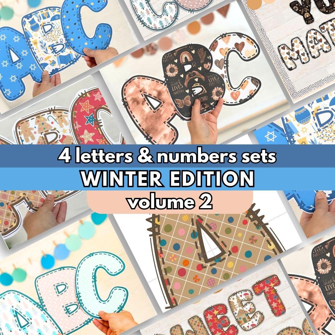 Winter Letters and Numbers Bundle for Bulletin Boards and Classroom ...
