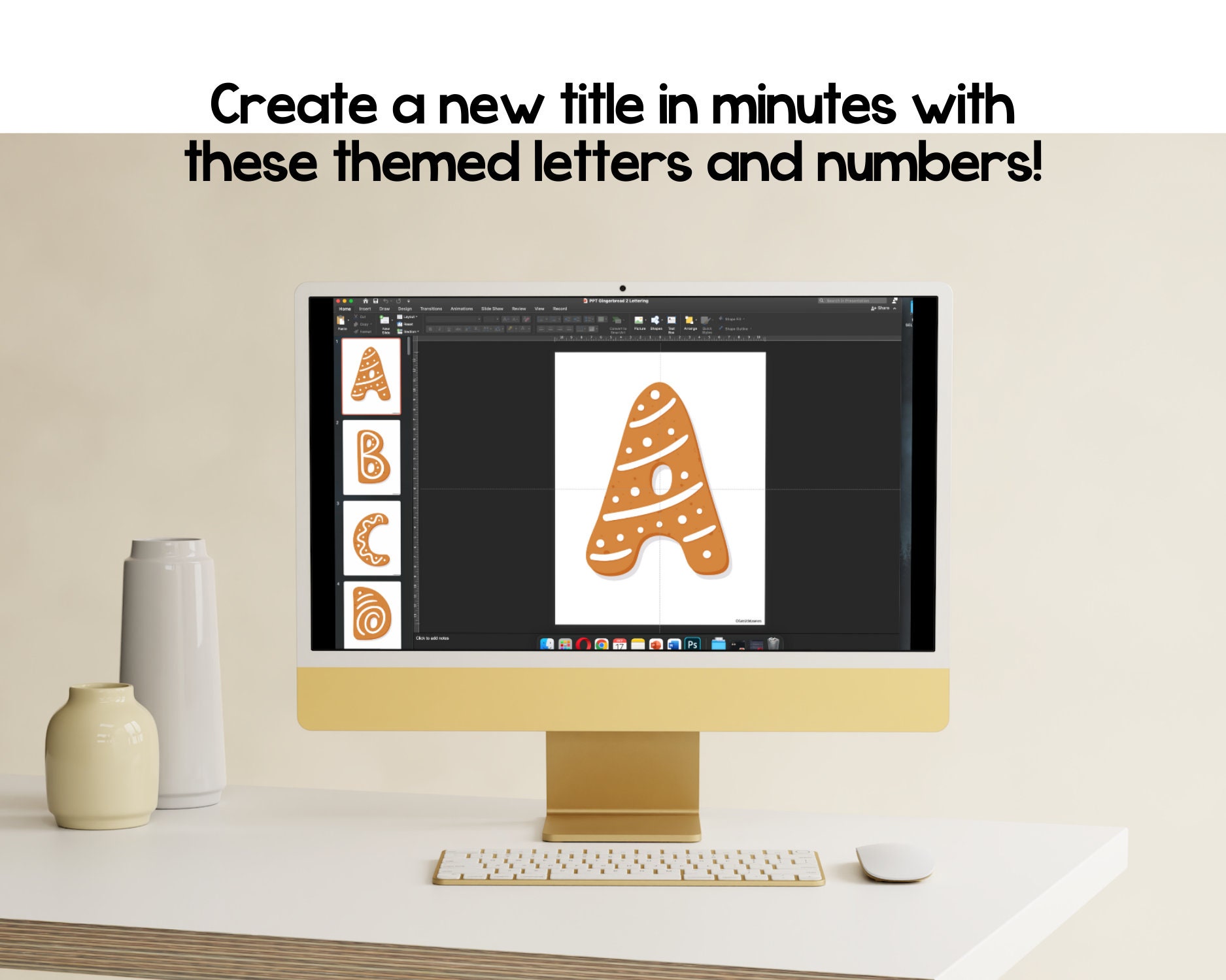 Gingerbread Lettering for Bulletin Board Titles / Classroom Decor and ...