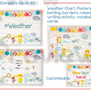 Weather Chart Bulletin Board & Classroom Decor - Interactive and ...