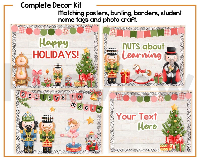 Nutcracker Christmas Classroom Decor | Bulletin Board & Door Kit With ...