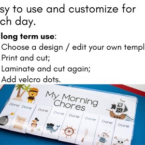 Printable Flip Routine Chart, Editable Morning, Evening, Bedtime Flip ...