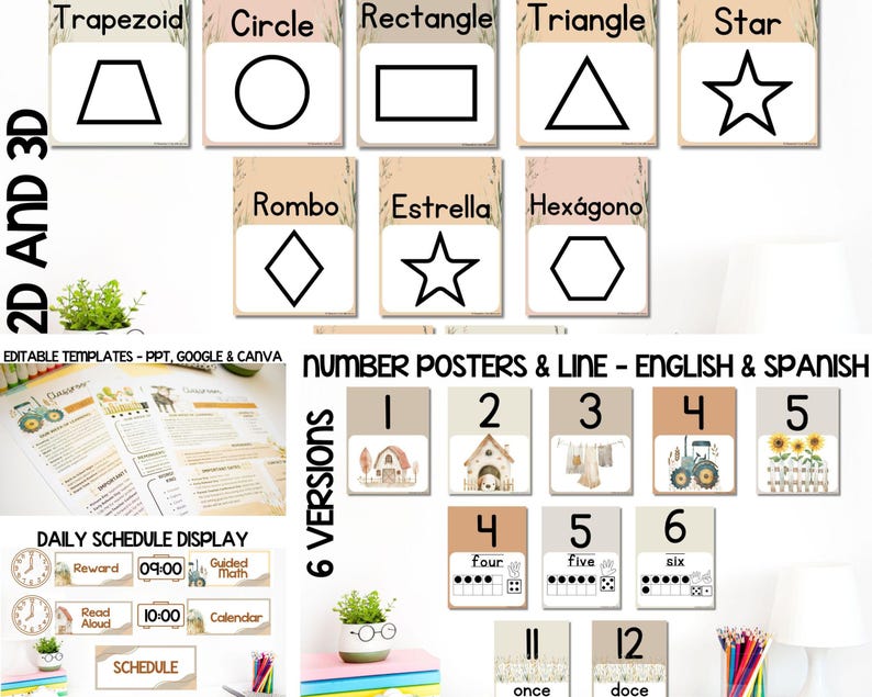 Calm Farm Editable Classroom Decor Bundle, Bulletin Board Ideas, Back ...