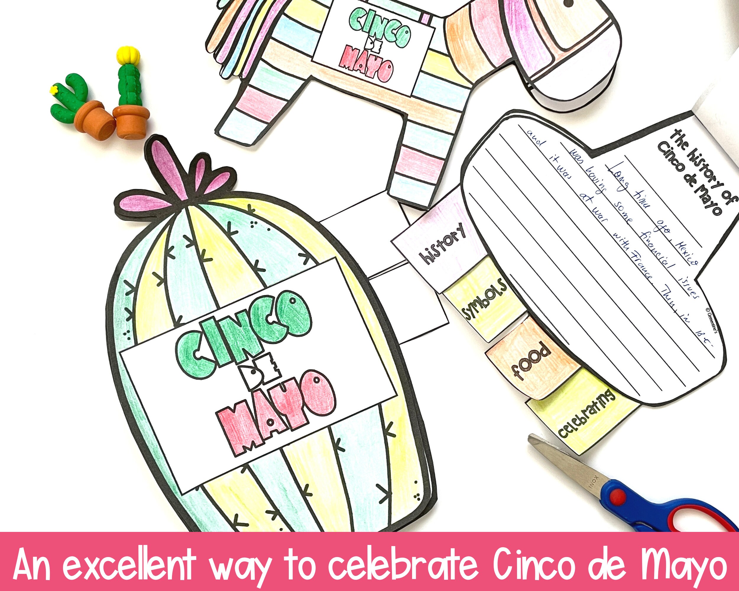 Cinco De Mayo Printable Shape Books for Learning Editable Version ...