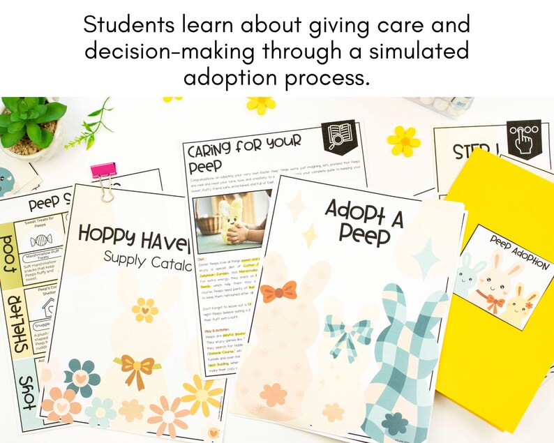 Adopt a Peep Project Based Learning, Printable Easter Activity ...