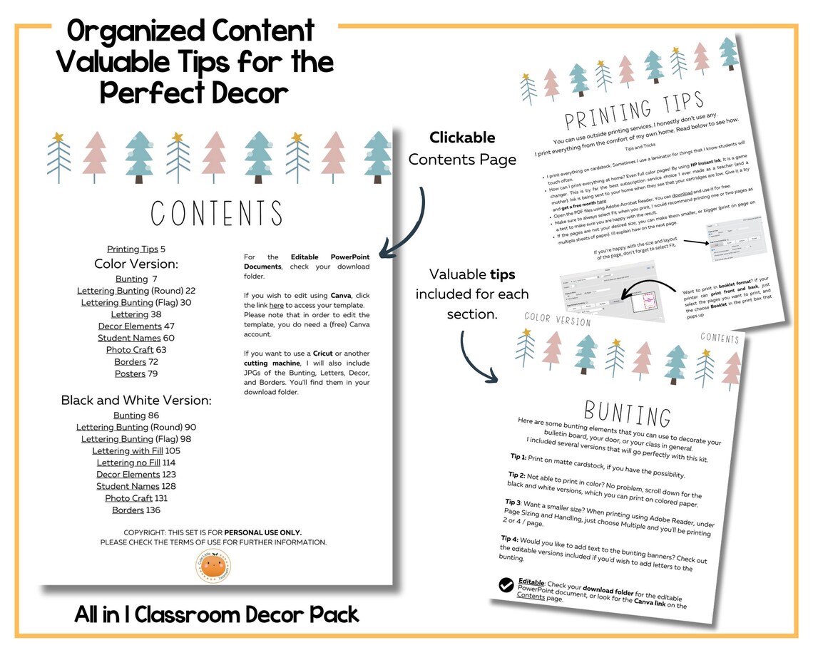 Snowflake Winter Bulletin Board & Classroom Decor Kit Editable Being ...