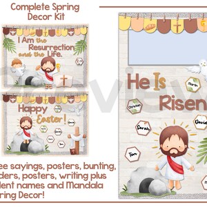 Christian Easter Bulletin Board & Interactive Classroom Decor ...