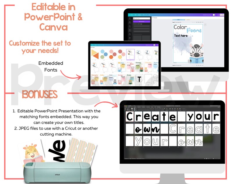 Poetry Bulletin Board & Interactive Classroom Decor Editable Versions ...