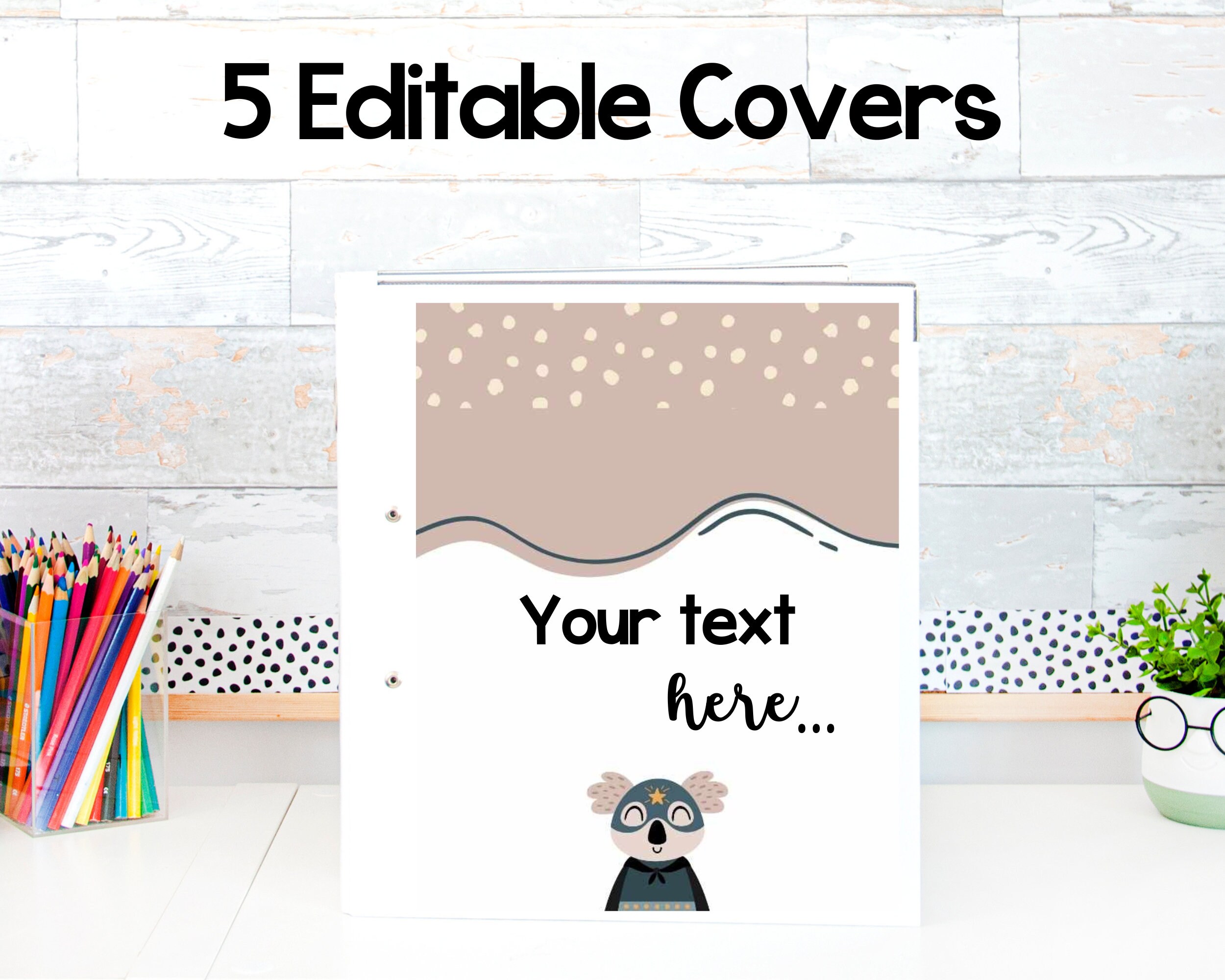 Editable Binder Covers Spines & Forms Superheroes Themed - Etsy