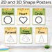 Sunflowers Themed 2D & 3D Shape Posters for Classroom Decor and ...