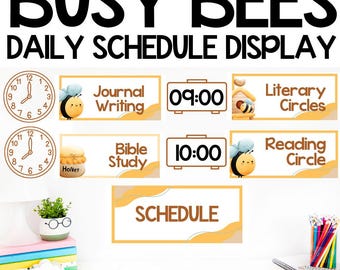 Bee Classroom Decor Schedule - Etsy