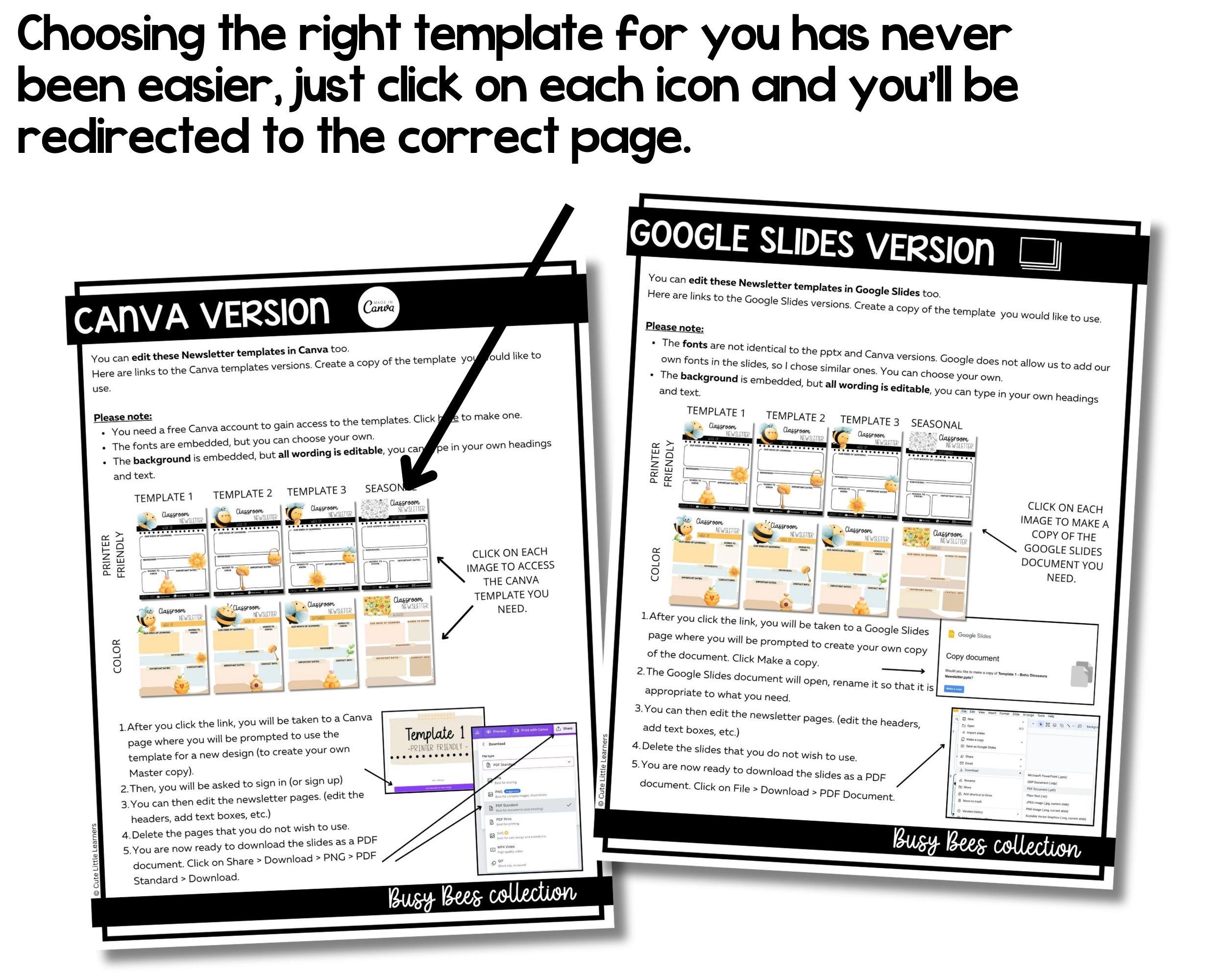 Busy Bees Classroom Newsletter Templates | Editable Weekly and Monthly ...