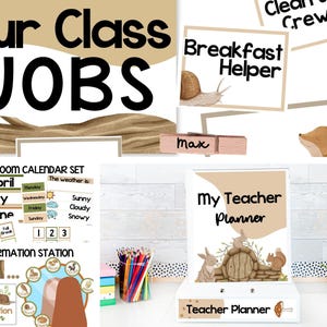 Woodland Classroom Decor Bundle, Bulletin Boards, Back to School Open ...