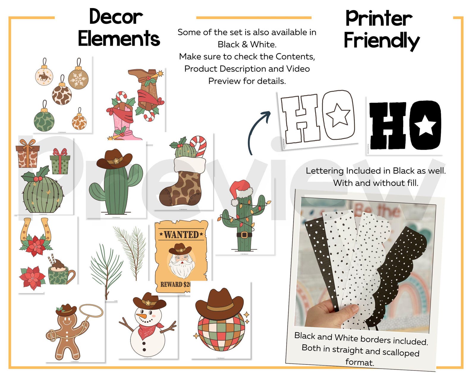 Western Christmas Classroom Decor | Bulletin Board and Door Kit With ...
