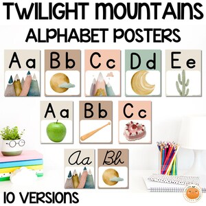 Twilight Mountains Themed Alphabet Posters for Classroom Decor ...