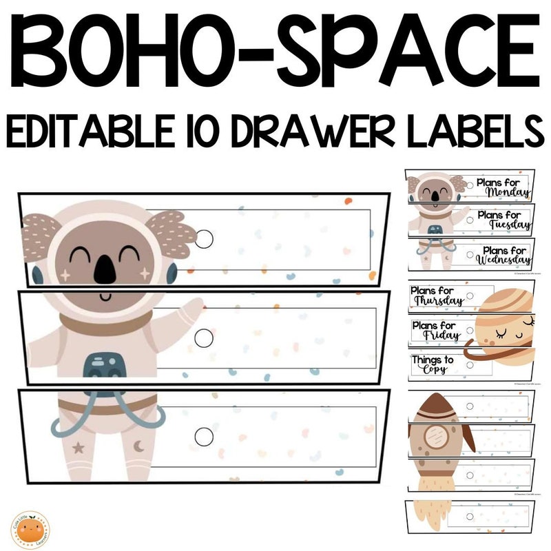 Outer Space Labels - Etsy