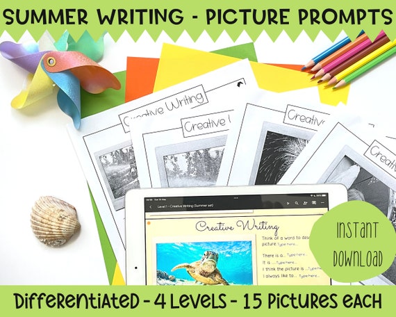 Printable Picture Writing Activity Summer Picture Prompts - Etsy
