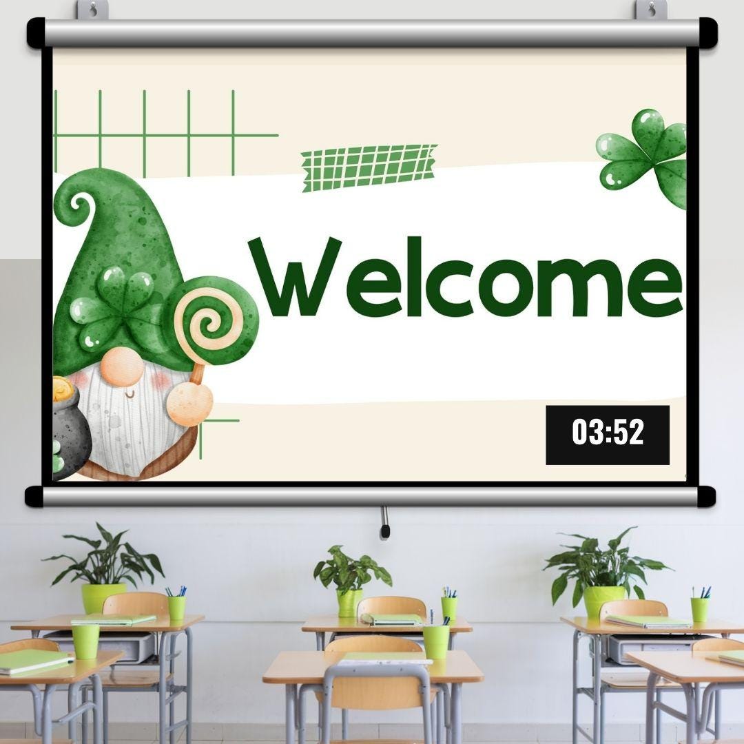 St. Patrick's Day Daily Classroom Slide Templates With Timers, Centers ...