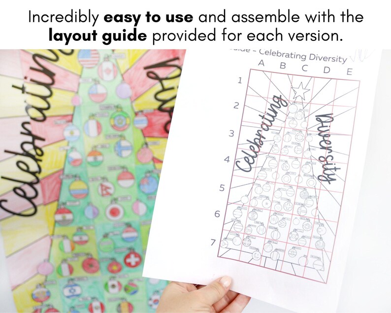 Holidays Around the World Collaborative Poster With 50 Country Flags ...