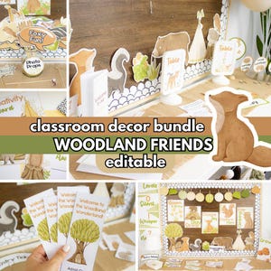 Woodland Themed Classroom Decor Bundle: Bulletin Boards, Open House ...