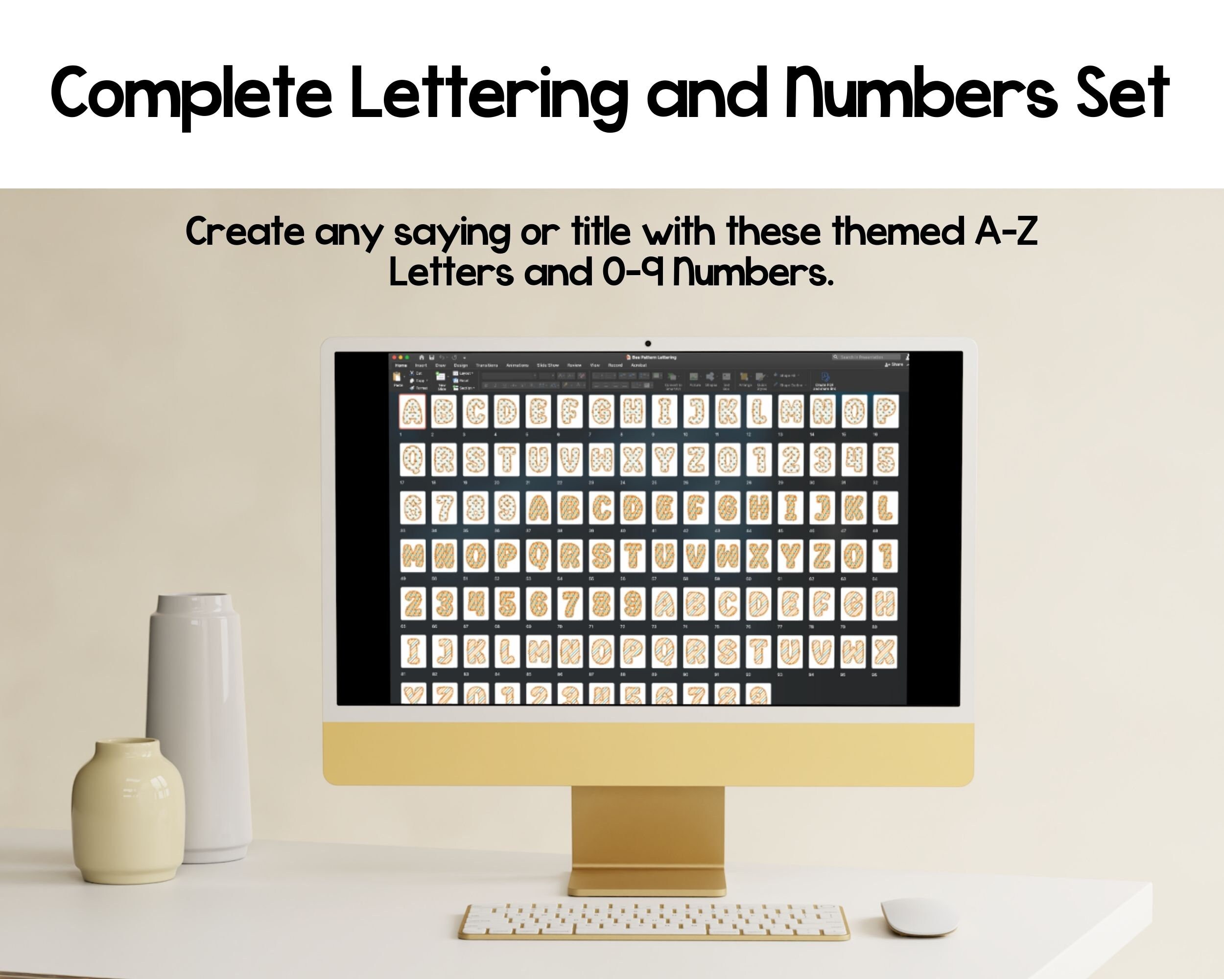 Bright Bees Lettering for Bulletin Board Titles / Classroom and Door ...