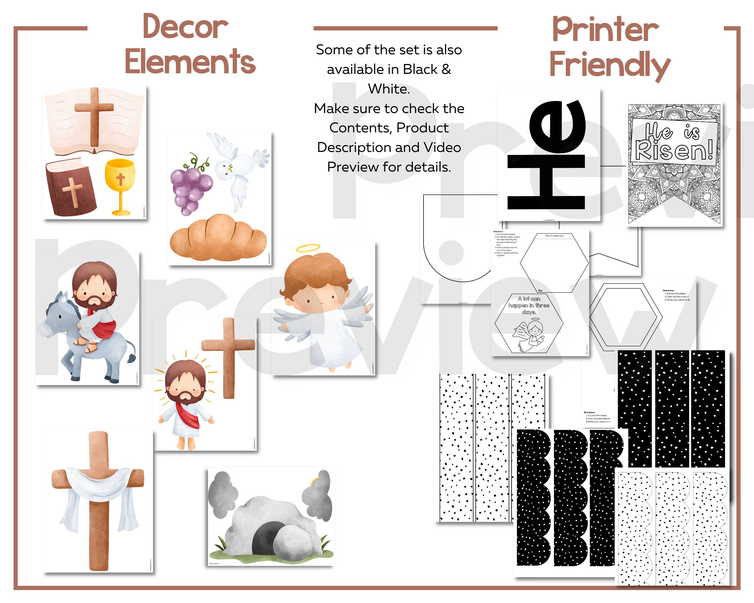 Christian Easter Bulletin Board & Interactive Classroom Decor Editable ...