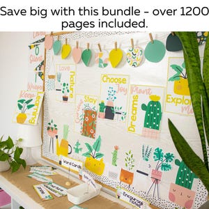 Urban Garden Editable Classroom Decor Bundle, Bulletin Boards, Back to ...