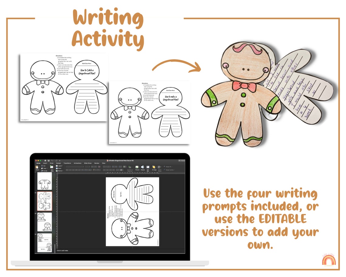 Gingerbread Man Bulletin Board & Classroom Decor Kit - Etsy