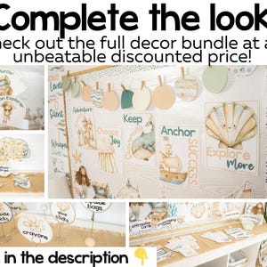 Marine Life Themed Alphabet Posters for Classroom Decor & Bulletin ...