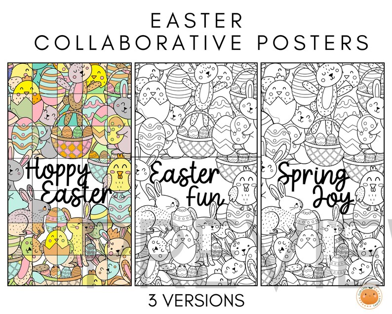 Easter Collaborative Poster: Classroom Door Decor - Etsy