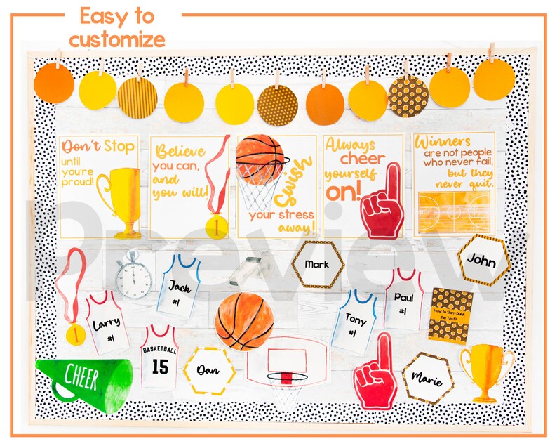 March Madness Testing Motivational Bulletin Board & - Etsy