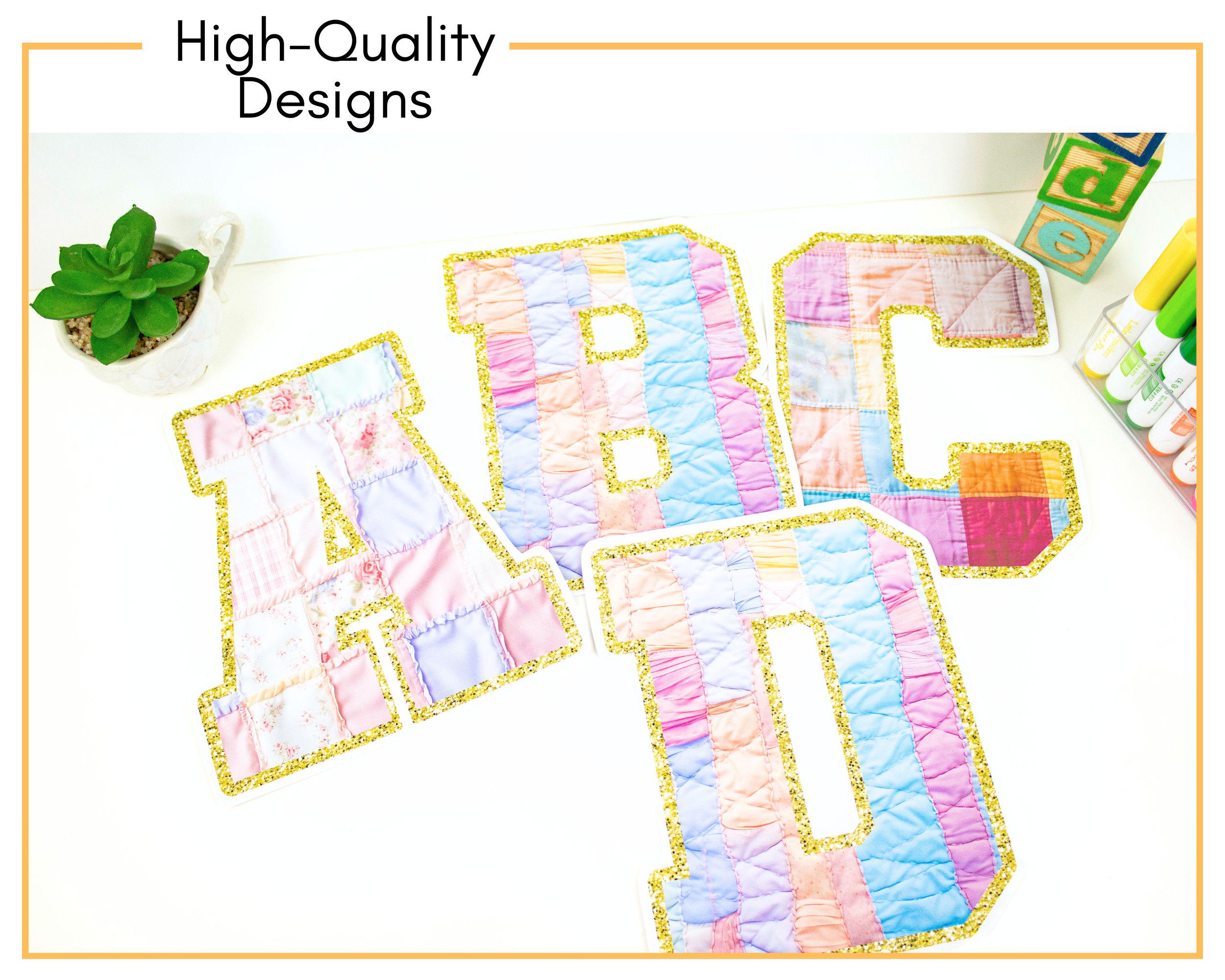 Printable Varsity Letters & Numbers in Pastel Patches for Bulletin ...