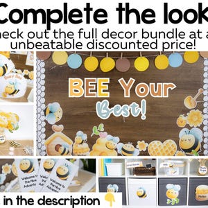 Busy Bees Desk Name Tags | Editable Classroom Labels for Student Desks ...