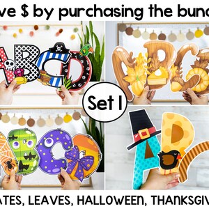 Whimsy Thanksgiving Lettering for Bulletin Board Titles / Thanksgiving ...