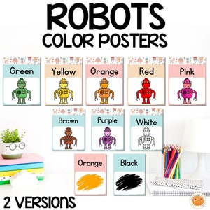 Robots & AI Themed Color Posters for Bulletin Boards and Classroom ...
