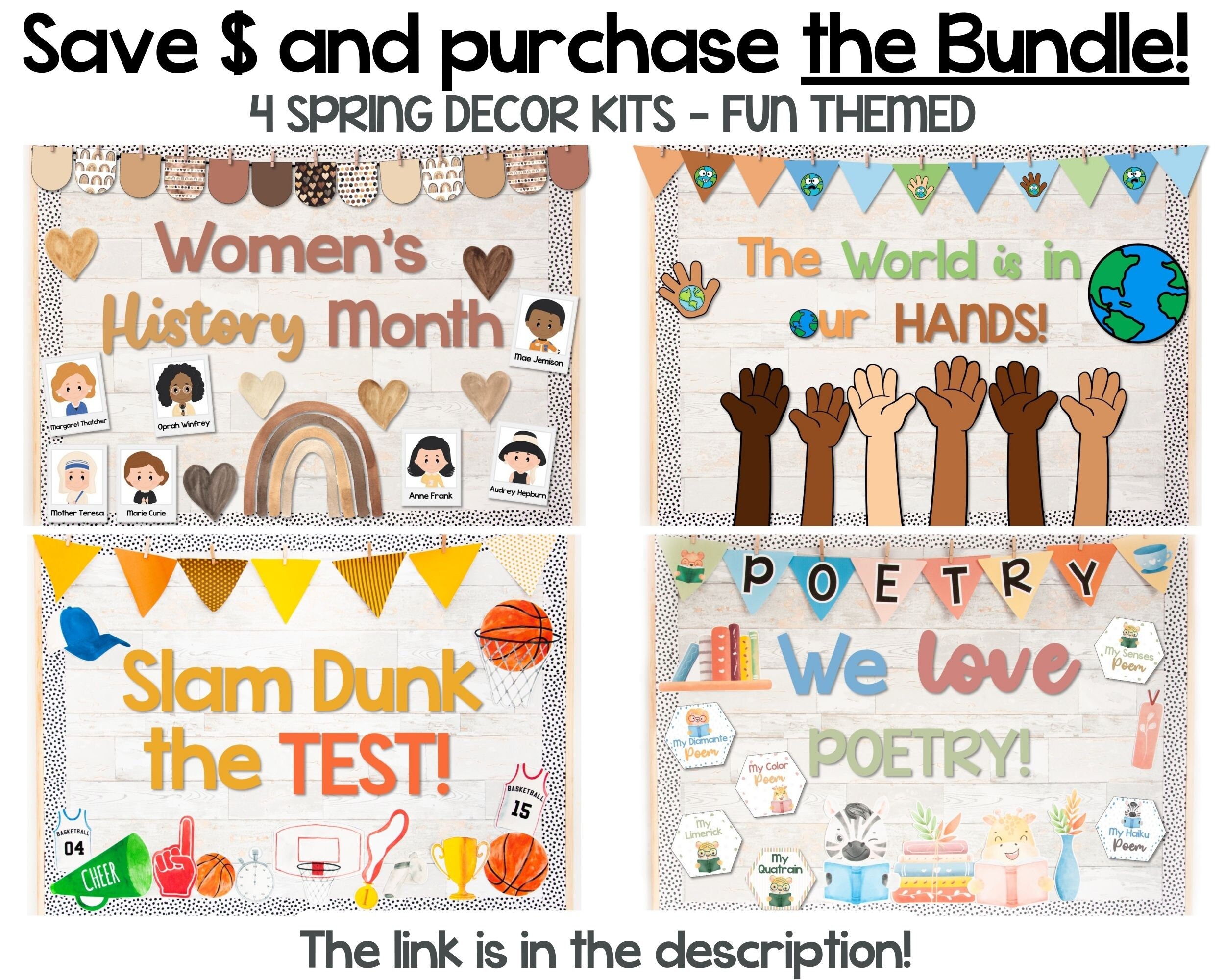 Poetry Bulletin Board – Interactive Classroom Decor With Editable ...