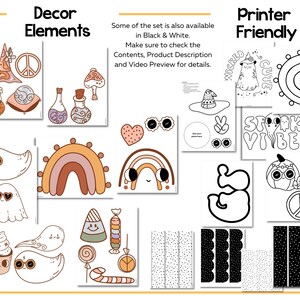 Retro Groovy Halloween Classroom Decor and Bulletin Board Kit Editable ...