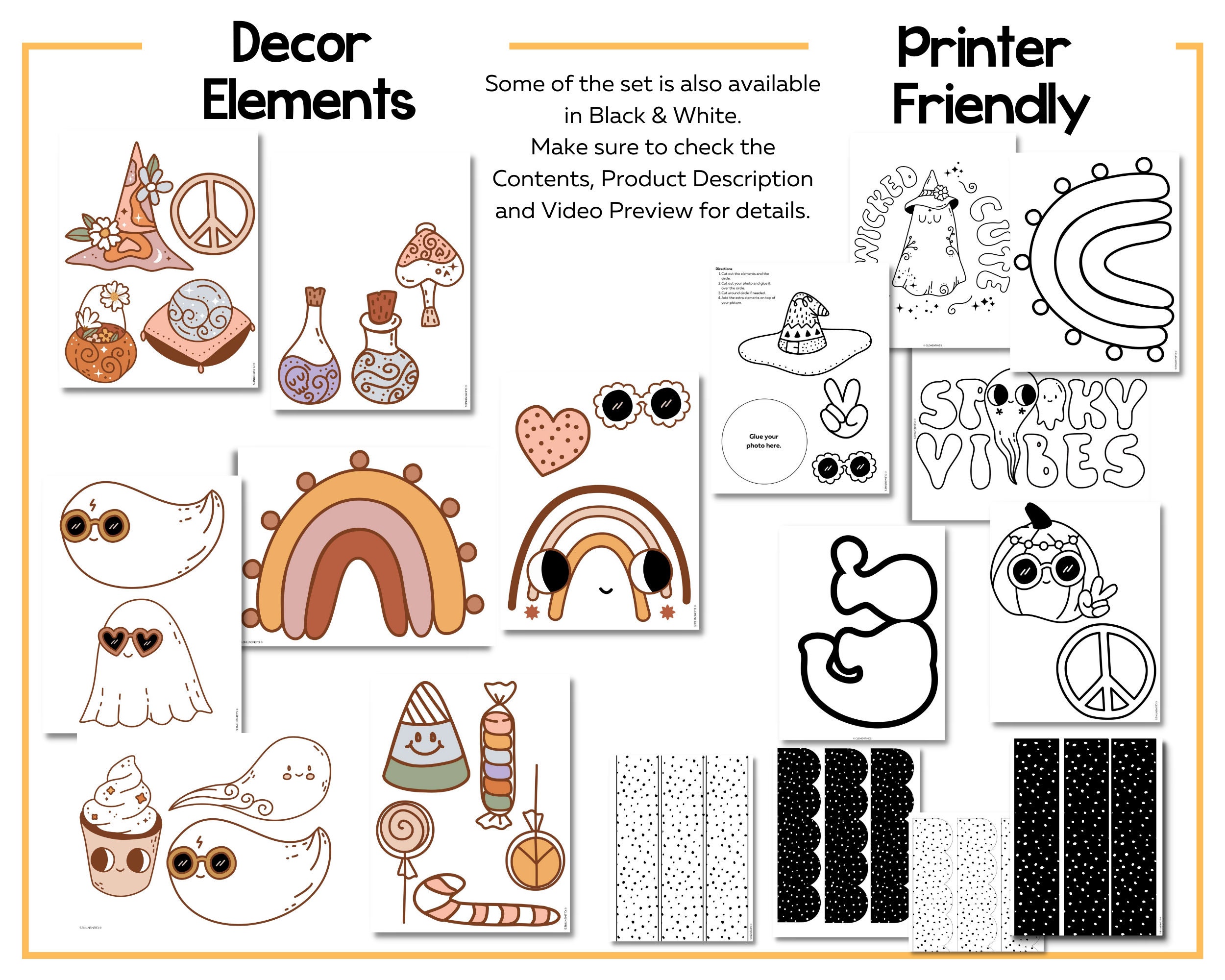 Retro Groovy Halloween Classroom Decor and Bulletin Board Kit Editable ...