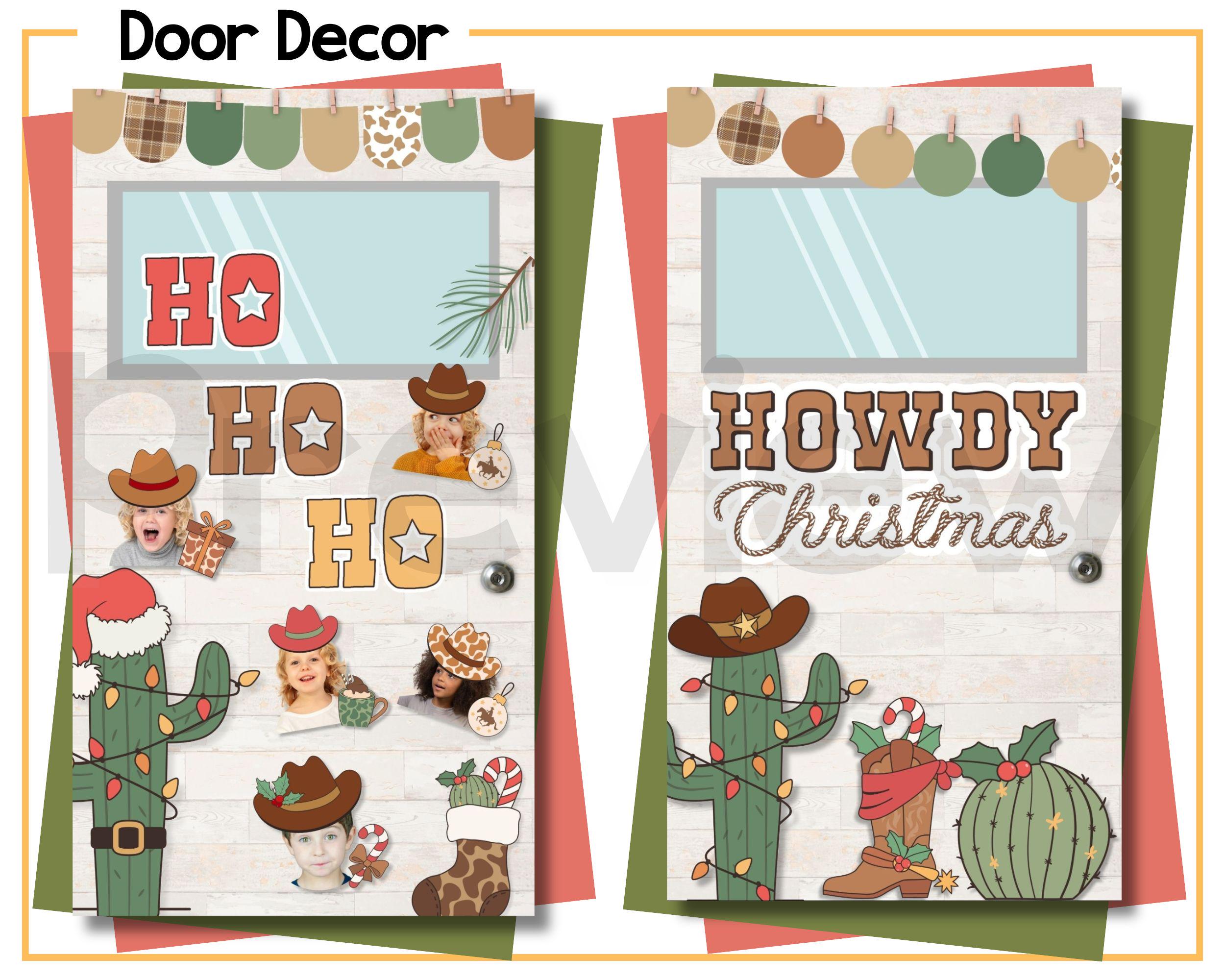 Western Christmas Classroom Decor | Bulletin Board and Door Kit With ...