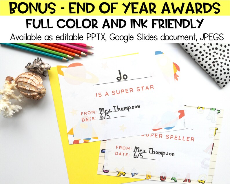 End of Year Printables Reading and Activity Pack, Print Go Editable End ...