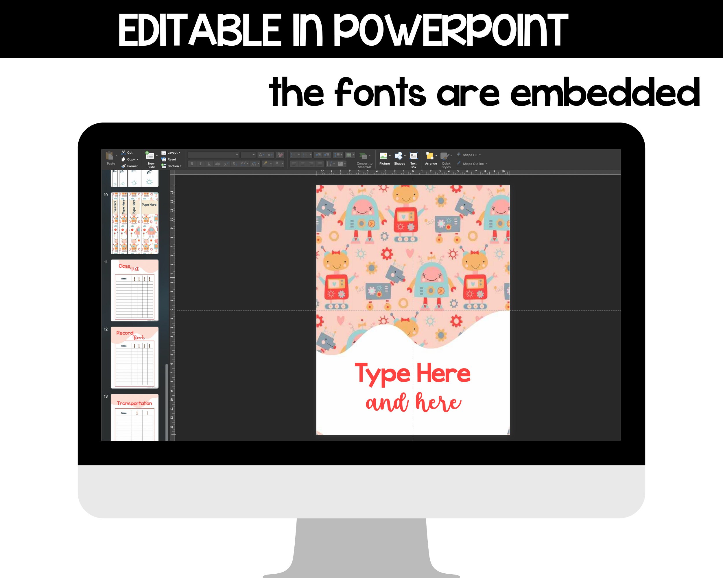 Editable Binder Covers Spines & Forms Robots and AI Themed - Etsy