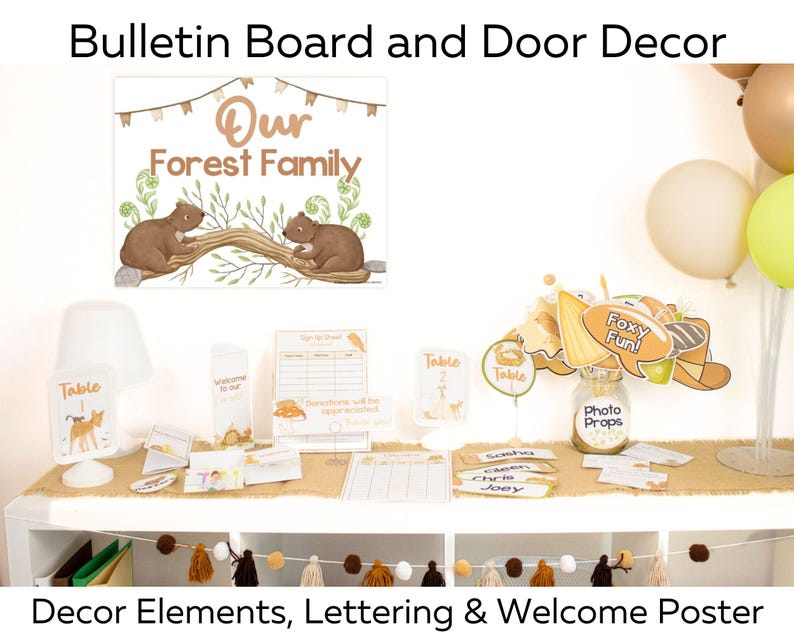 Woodland Friends Classroom Decor Kit: Editable Back-to-school Bulletin ...