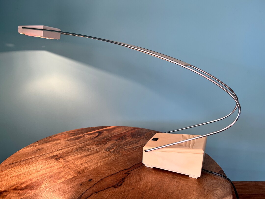 1980s Vintage Halogen Desk Lamp - Sleek Design, European Plug ...