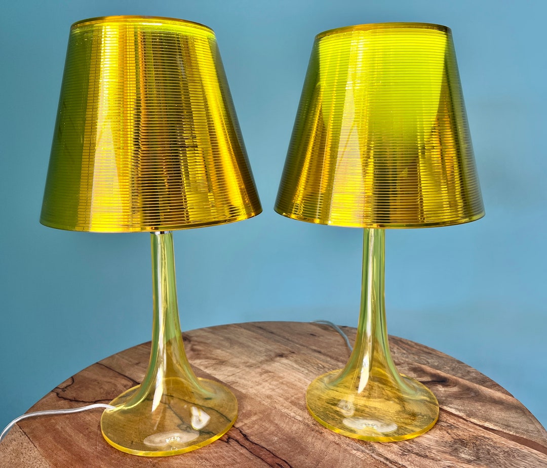 Vintage Golden FLOS Lamp Set - Pair of Pop Art Table Lamps From Italy ...